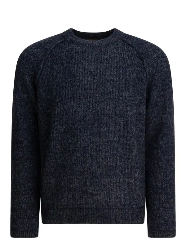 RAKKI Wool Blend Crew Neck Sweater - Blue