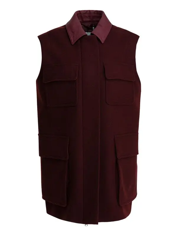 Max Mara Wool And Alpaca Sleeveless Jacket - Red