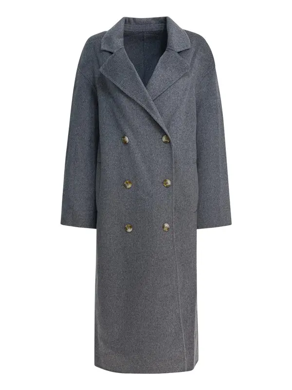 Loulou De Saison Borneo Lds Long Coat - Grey