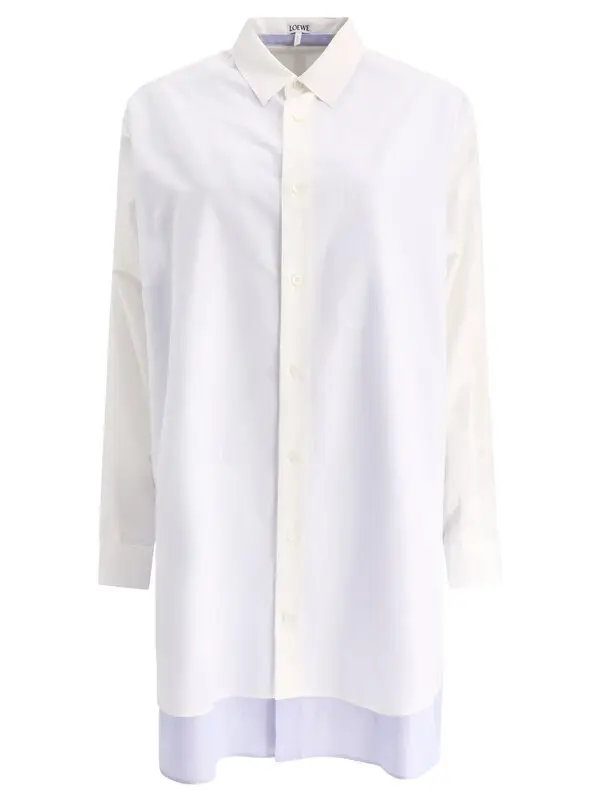 Loewe Double-layer Chemise Shirt Dress - White