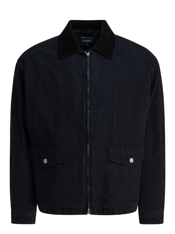 Comme Des Garçons Zippered Denim Jacket - Black