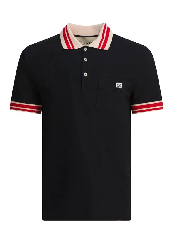 Valentino Garavani Polo Shirts - Black