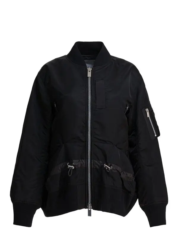 Sacai Nylon Twill Bomber Jacket - Black