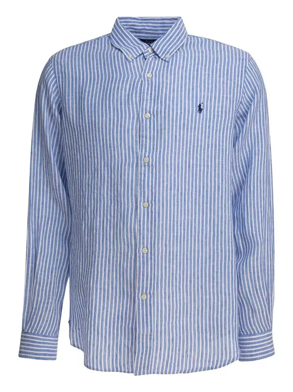Polo Ralph Lauren Striped Linen Shirt - Blue