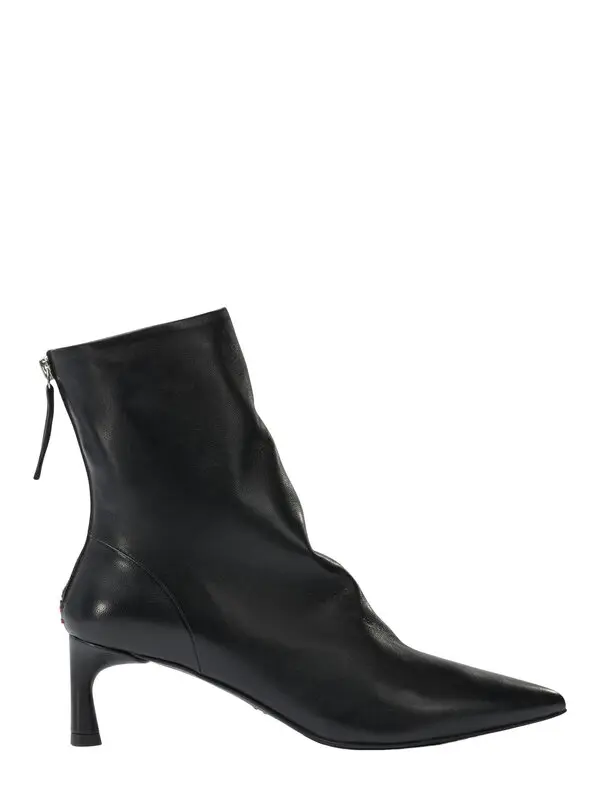 HALMANERA Leather Ankle Boots - Black