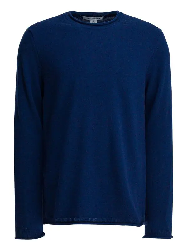 Comme Des Garçons Wool Crewneck Sweater - Blue