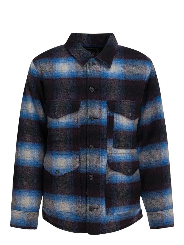 Filson Wool Blend Overshirt Jacket - Blue
