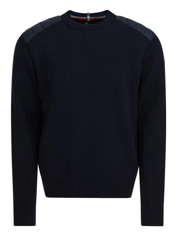 Moncler Wool Crewneck Sweater - Blue