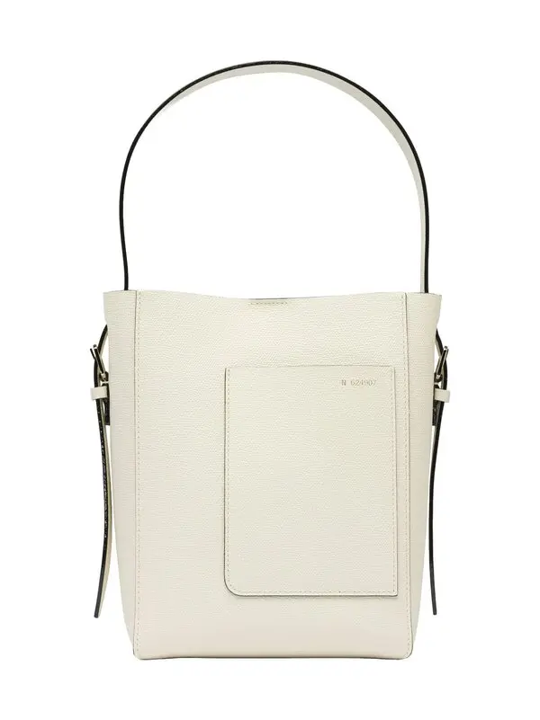 VALEXTRA Soft Mini Bucket Bag - White