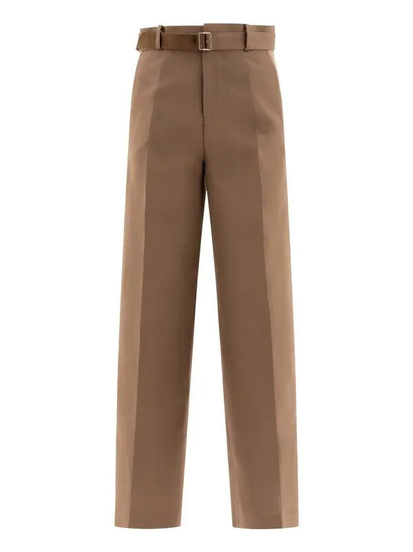 Sacai Tailored Belted Trousers - Beige