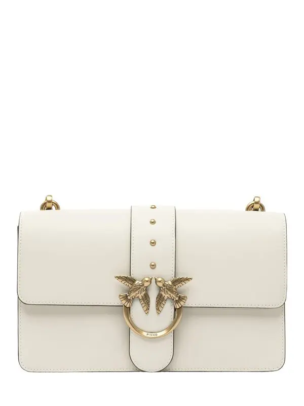 Pinko Leather Crossbody Bag - White