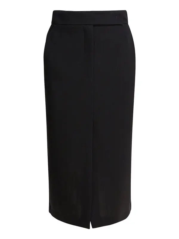 SEMPER Midi Skirt With Double Slit - Black