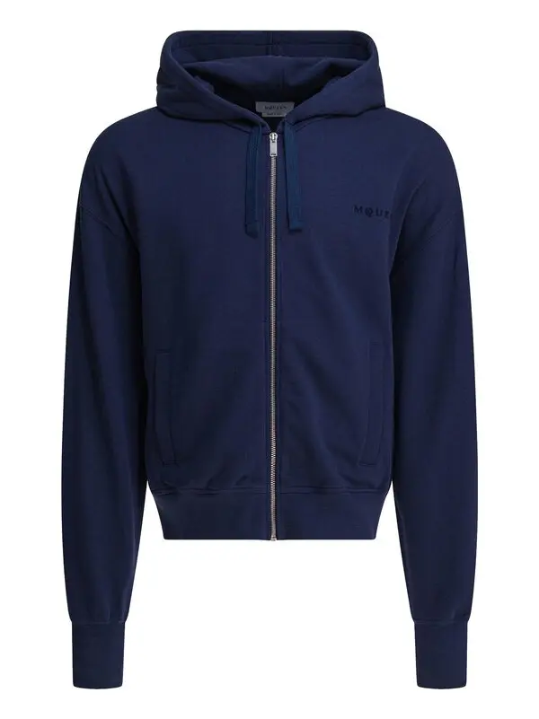 Alexander McQueen Hooded Sweatshirt - Blue