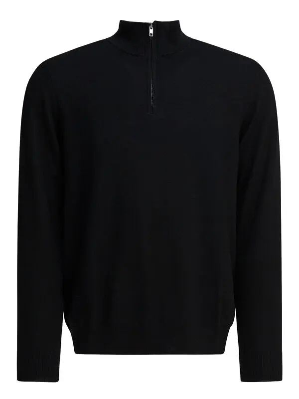 NN.07 Merino Wool Polo Sweater - Black