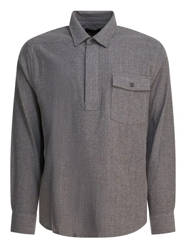 Vince Herringbone Shirt - Grey