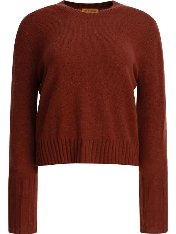 Guest In Residence Shrunken Crewneck Cashmere Knitwear - Brown