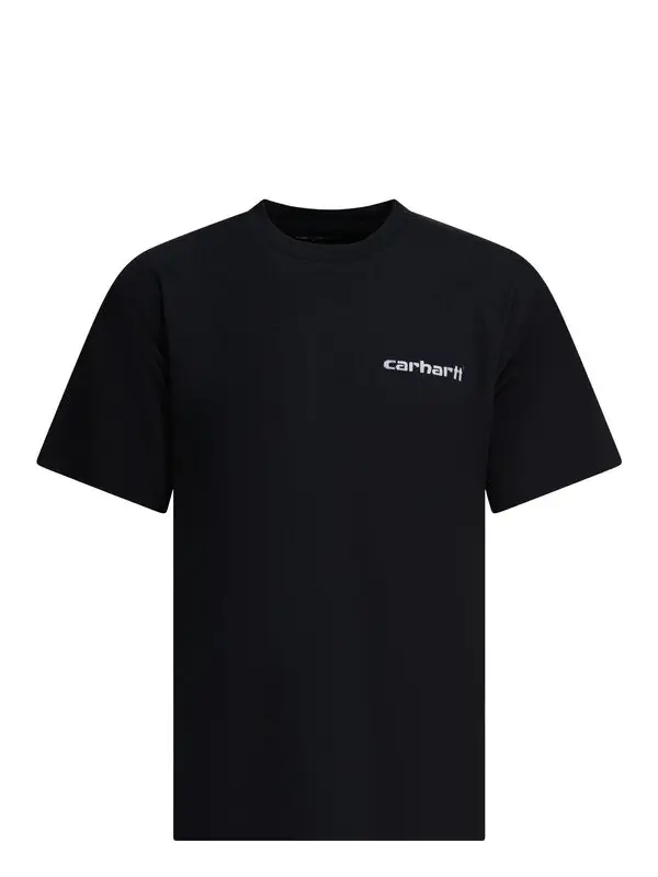 Carhartt Work In Progress S/s Archive Script' Crew Neck T Shirt - Black