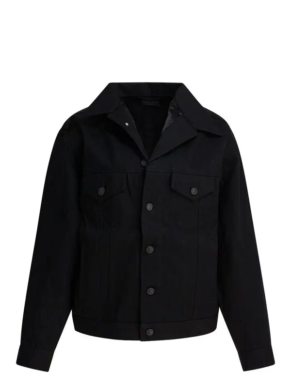 Balenciaga Standing Denim Jacket - Black