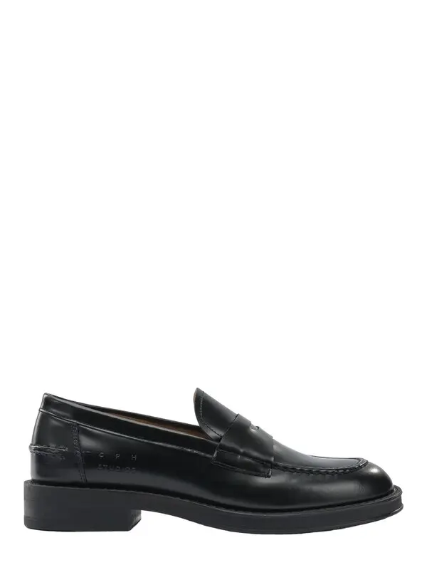 SUMMERY COPENHAGEN Leather Loafers - Black