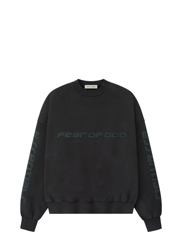 Fear Of God Los Angeles Heavy Fleece Cropped Sweatshirt - Black