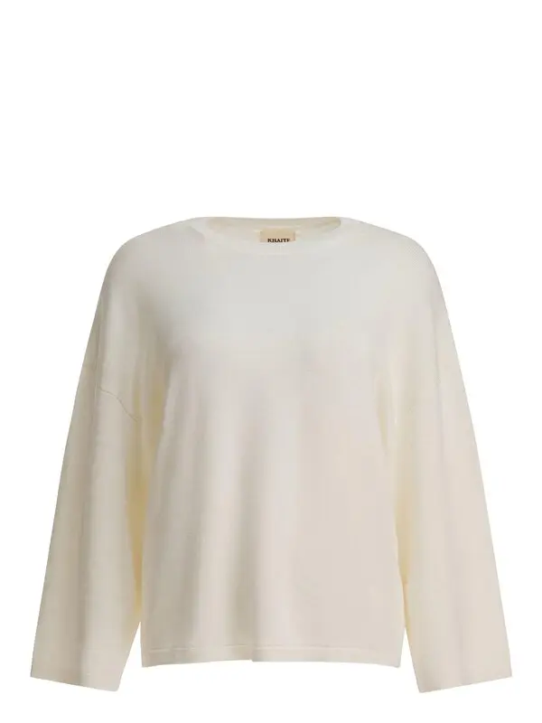 Khaite Darcy Merino Wool Sweater - White