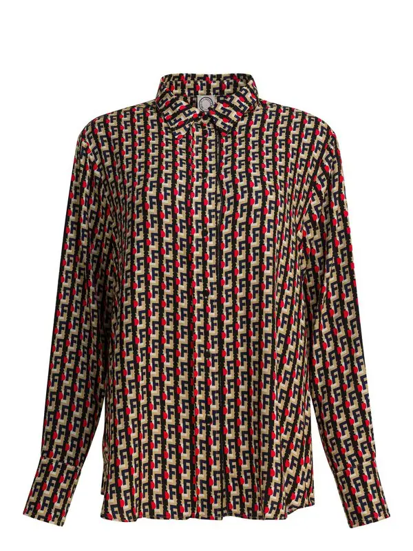 INES DE LA FRESSANGE PARIS Printed Shirt - Brown