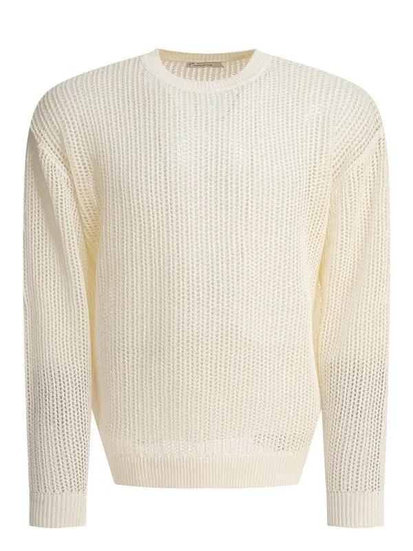 NONNATIVE Cotton-blend Crewneck Sweater - White