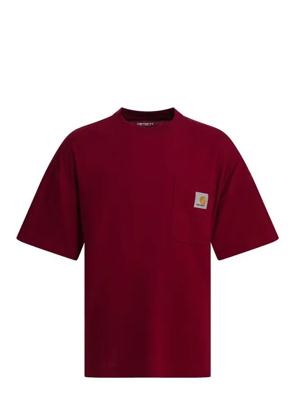 Carhartt Work In Progress S/s Work Pocket' T Shirt - Red