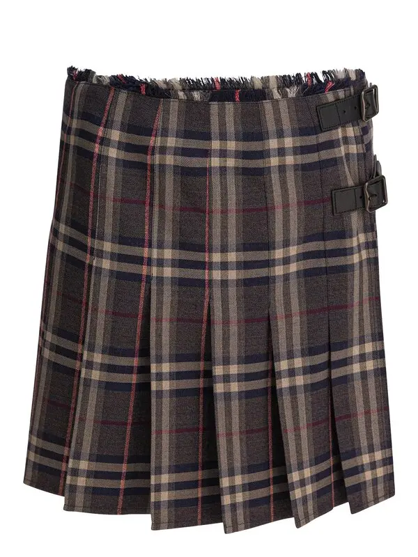 Burberry Wool Mini Kilt - Black