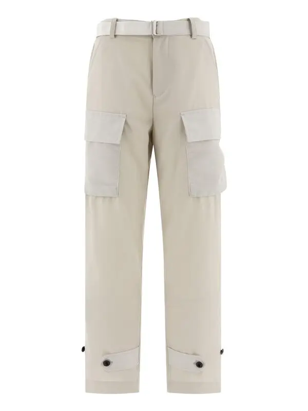 Sacai Belted Cargo Trousers - Beige