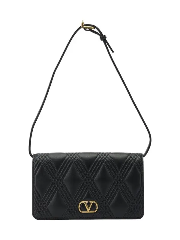 Valentino Garavani Quilted Leather Crossbody Bag - Black