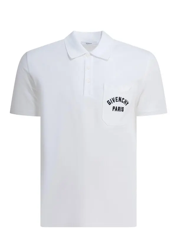 Givenchy Cotton Short Sleeved Polo Shirt - White