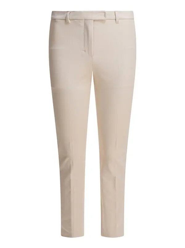 Max Mara Stretch Cotton-blend Trousers - White