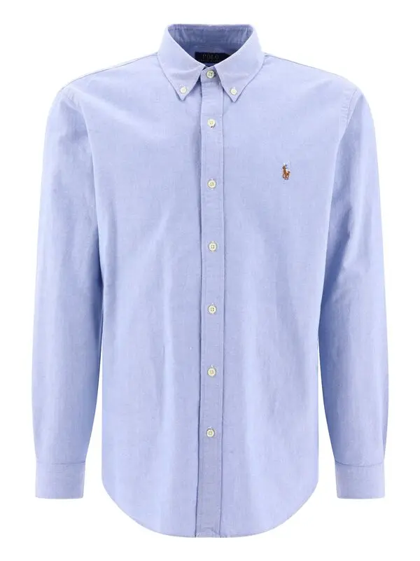 Polo Ralph Lauren Oxford' Shirt Custom Fit - Blue