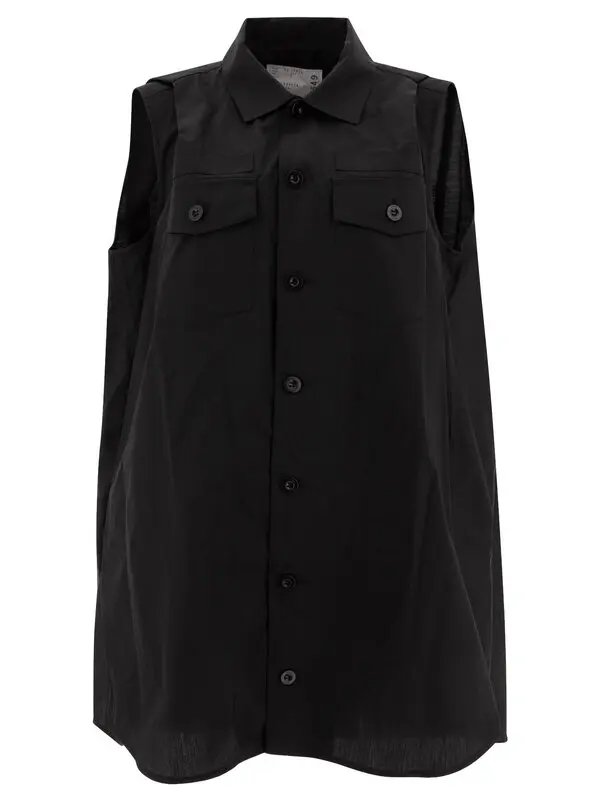 Sacai Chemisier Shirt Dress - Black