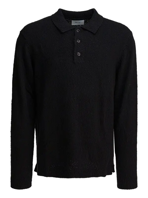 NN.07 Randy' Cotton Polo Shirt - Black