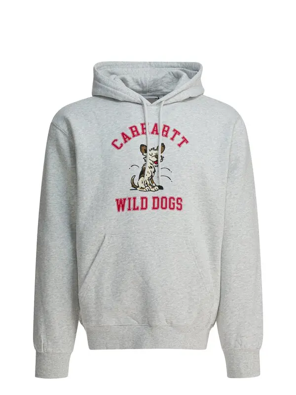 Carhartt Work In Progress Hooded Wild Dog Sweatshirt - Grey