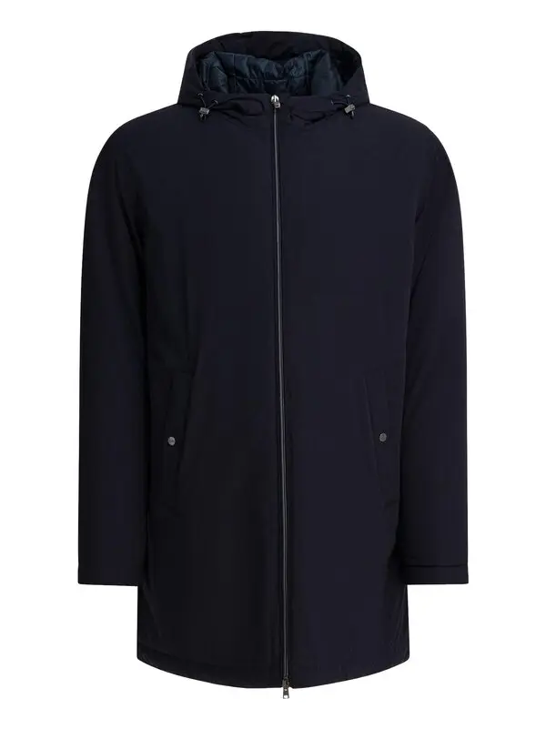 Herno Resort Long Nylon Down Jacket - Blue
