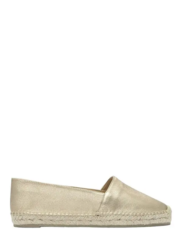 CastaÑer Metallic Leather Espadrilles - Gold