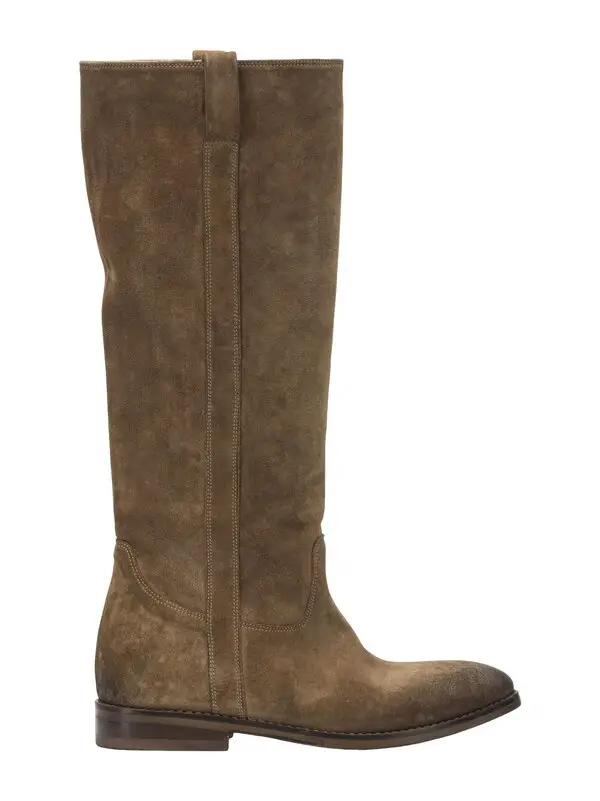 STRATEGIA Leather Boots - Brown