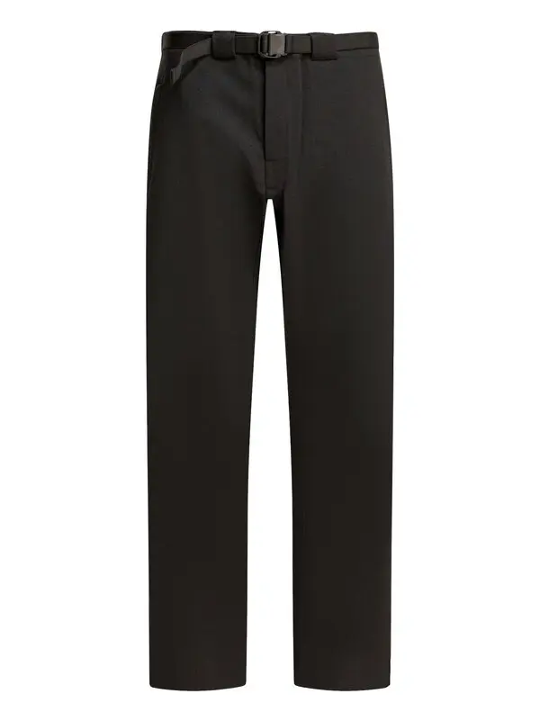 GR10 K Wool-blend Belted Trousers - Black