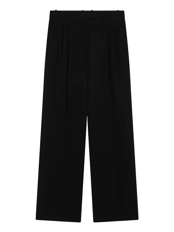 THE ROW Wool Trousers - Black