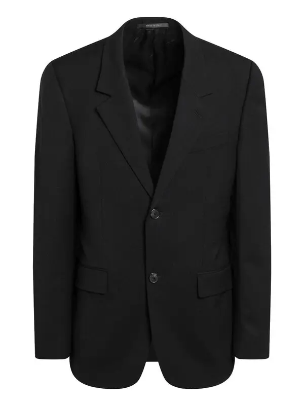 Balenciaga Single Breasted Wool Jacket - Black