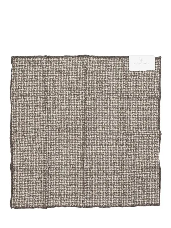 Brunello Cucinelli Silk Pocket Square - Brown