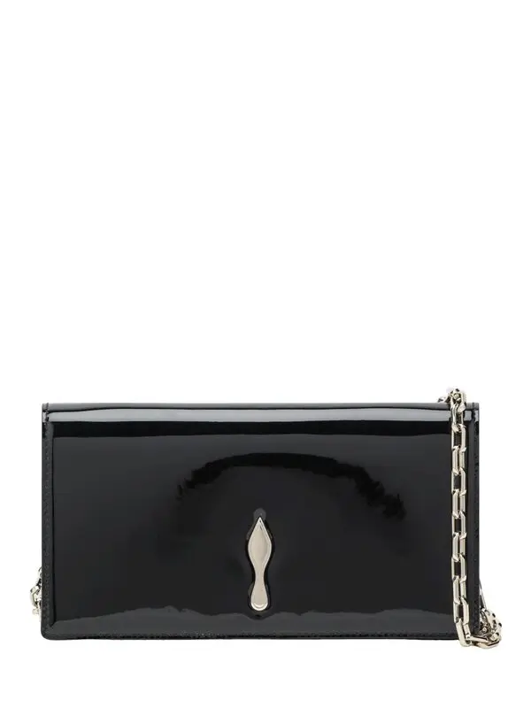 CHRISTIAN LOUBOUTIN Bettina Patent Clutch - Black