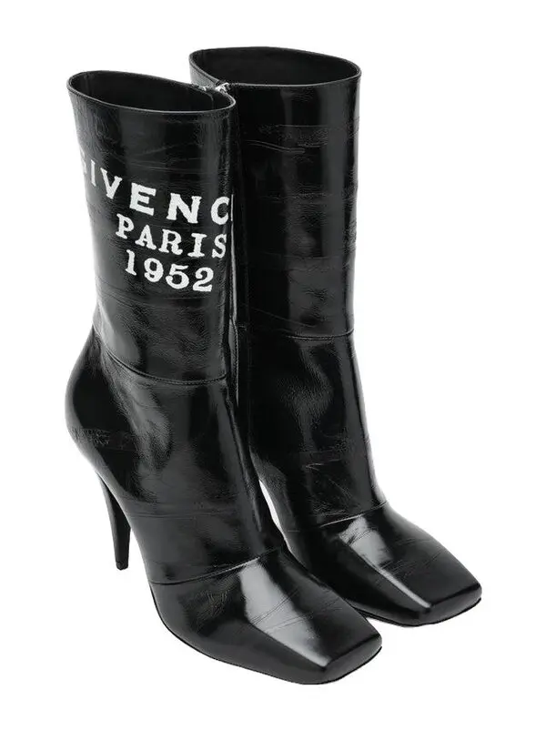 Givenchy Sliced Square Tape Ankle Boots - Black