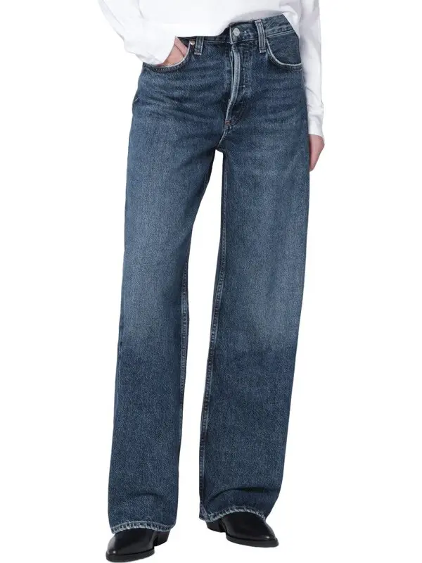 AGOLDE Regenerated Denim Wide Leg Jeans - Blue