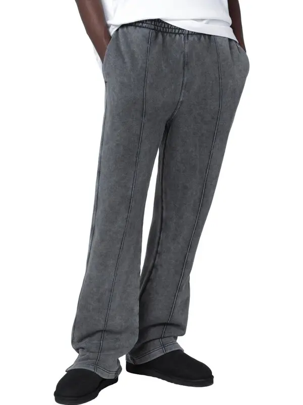 REPRESENT Faded Black Cotton Jogger Pants - Grey