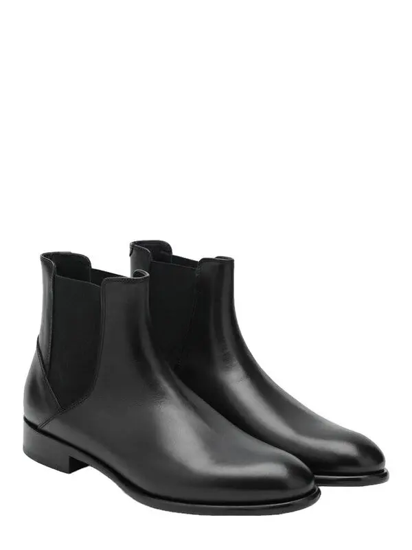 DOUCAL'S Smooth Leather Ankle Boots - Black