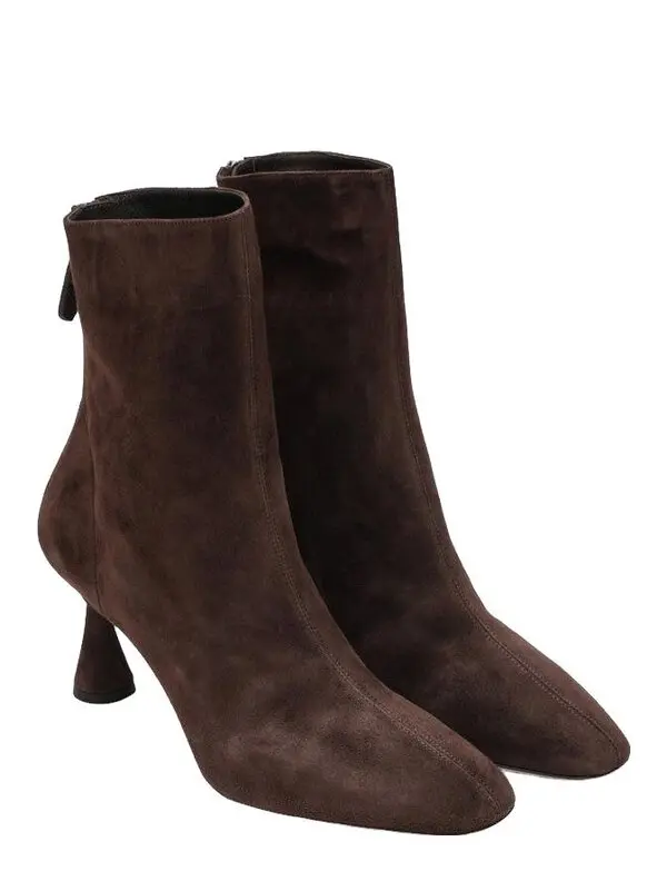 AQUAZZURA Amore Bootie 75 Suede - Brown